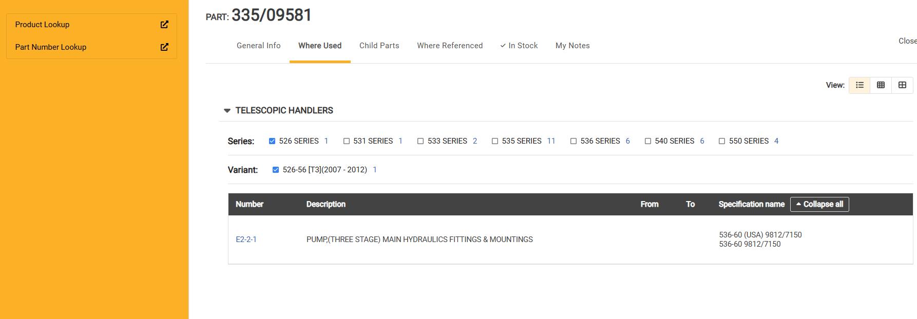 JCB Spare Parts 335/09581 - SYNCPART INDUSTRIAL CO., LIMITED